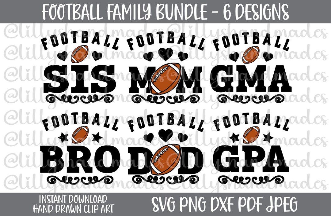 Football Mom Svg, Football Dad Svg, Football Sister Svg, Football ...