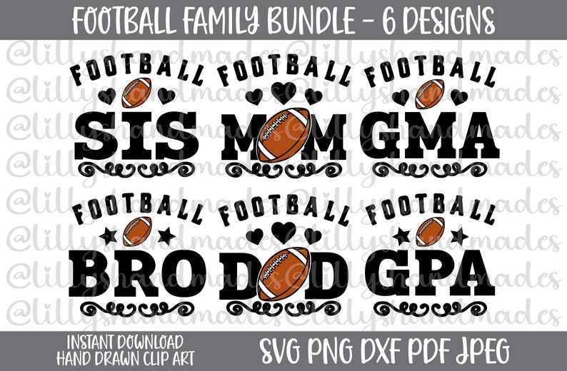 Football Mom Svg, Football Dad Svg, Football Sister Svg, Football ...