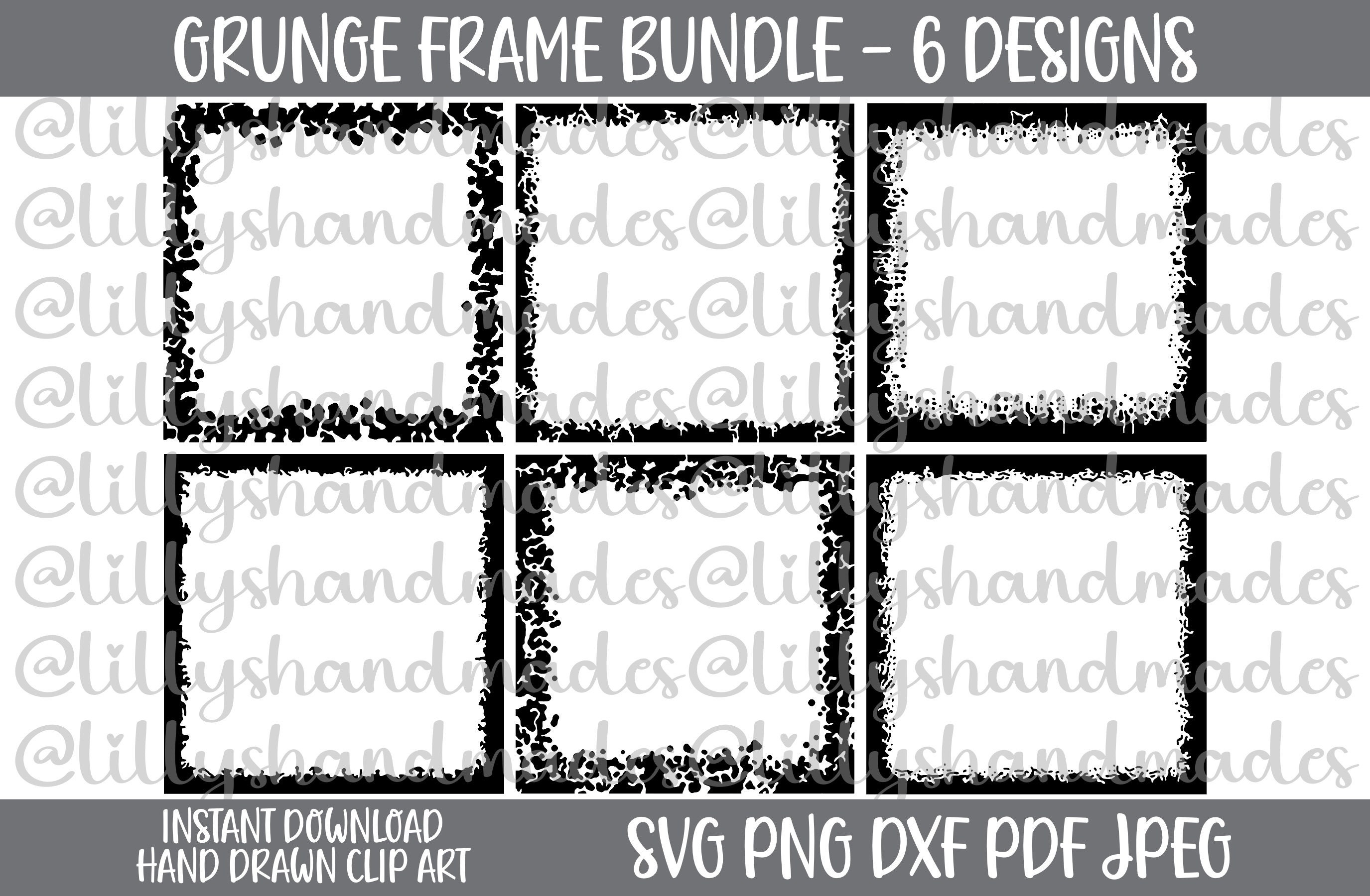 Grunge Frame Svg Distressed Frame Svg Frame Border Svg - Etsy