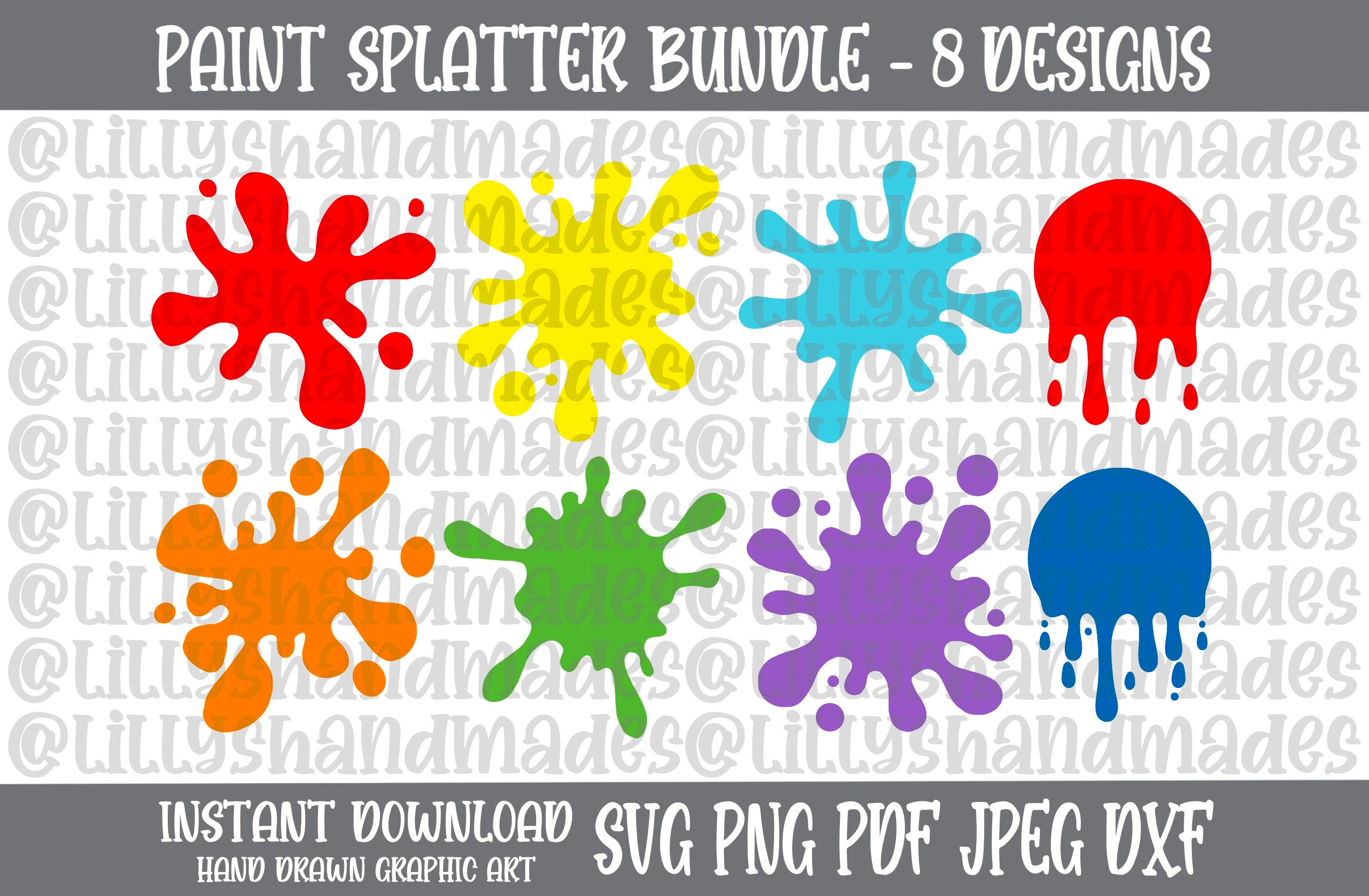 Paint Splatter Svg Splatter Clipart Paint Splash Svg Paint | Etsy