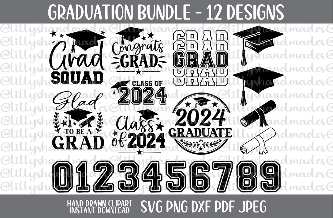 Graduation Svg Bundle, Graduate Svg, Grad Squad Svg, Congrats Grad Svg ...