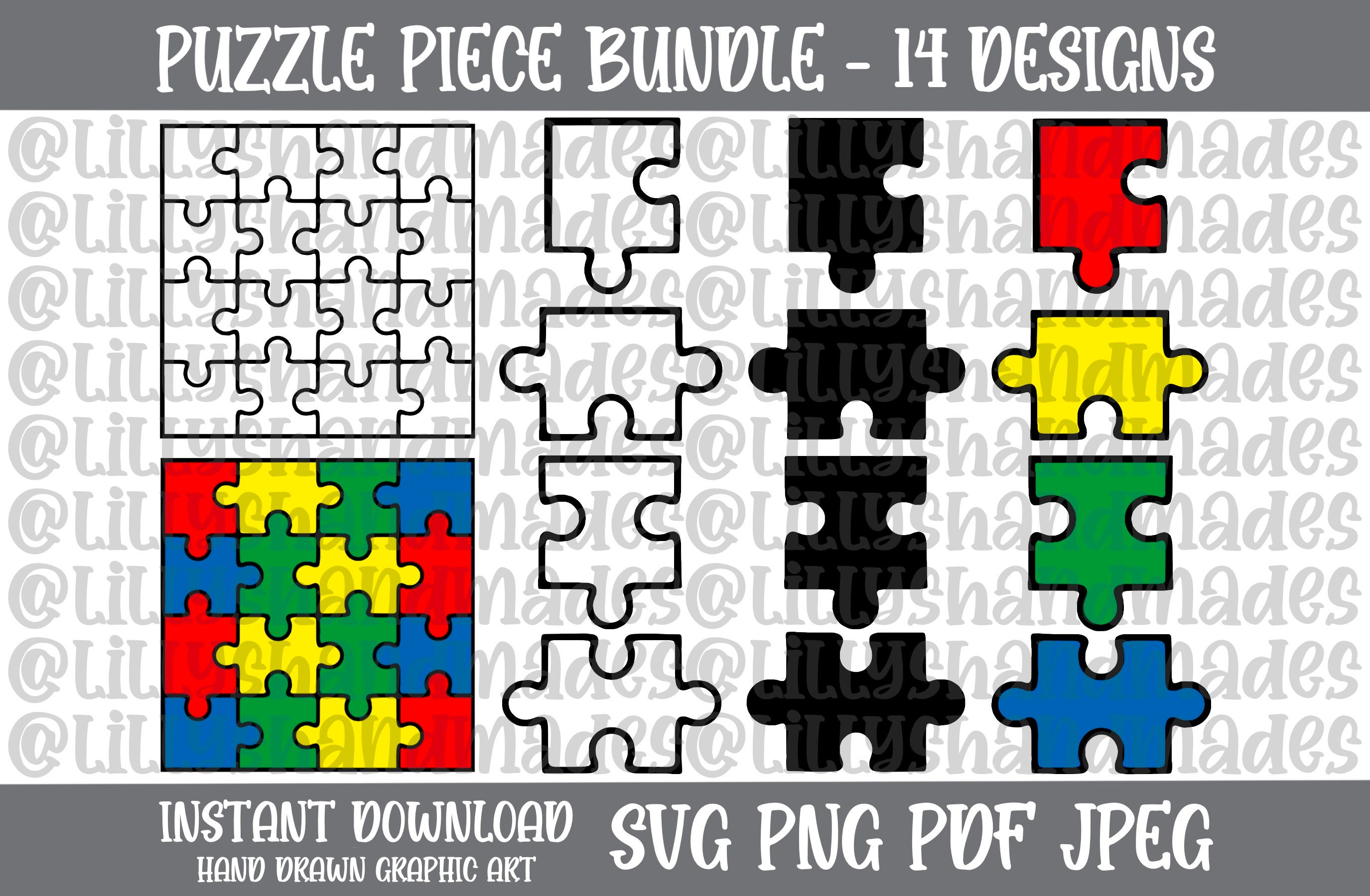 Puzzle Svg Bundle Puzzle Piece Svg Puzzle Piece Png Puzzle - Etsy