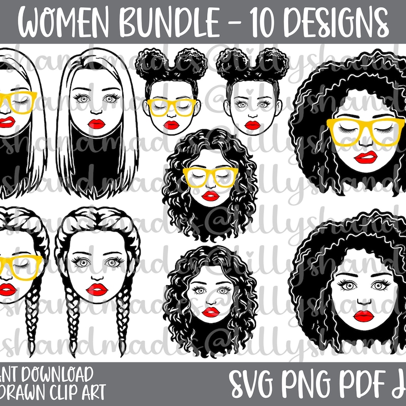 Woman Face Svg - Etsy