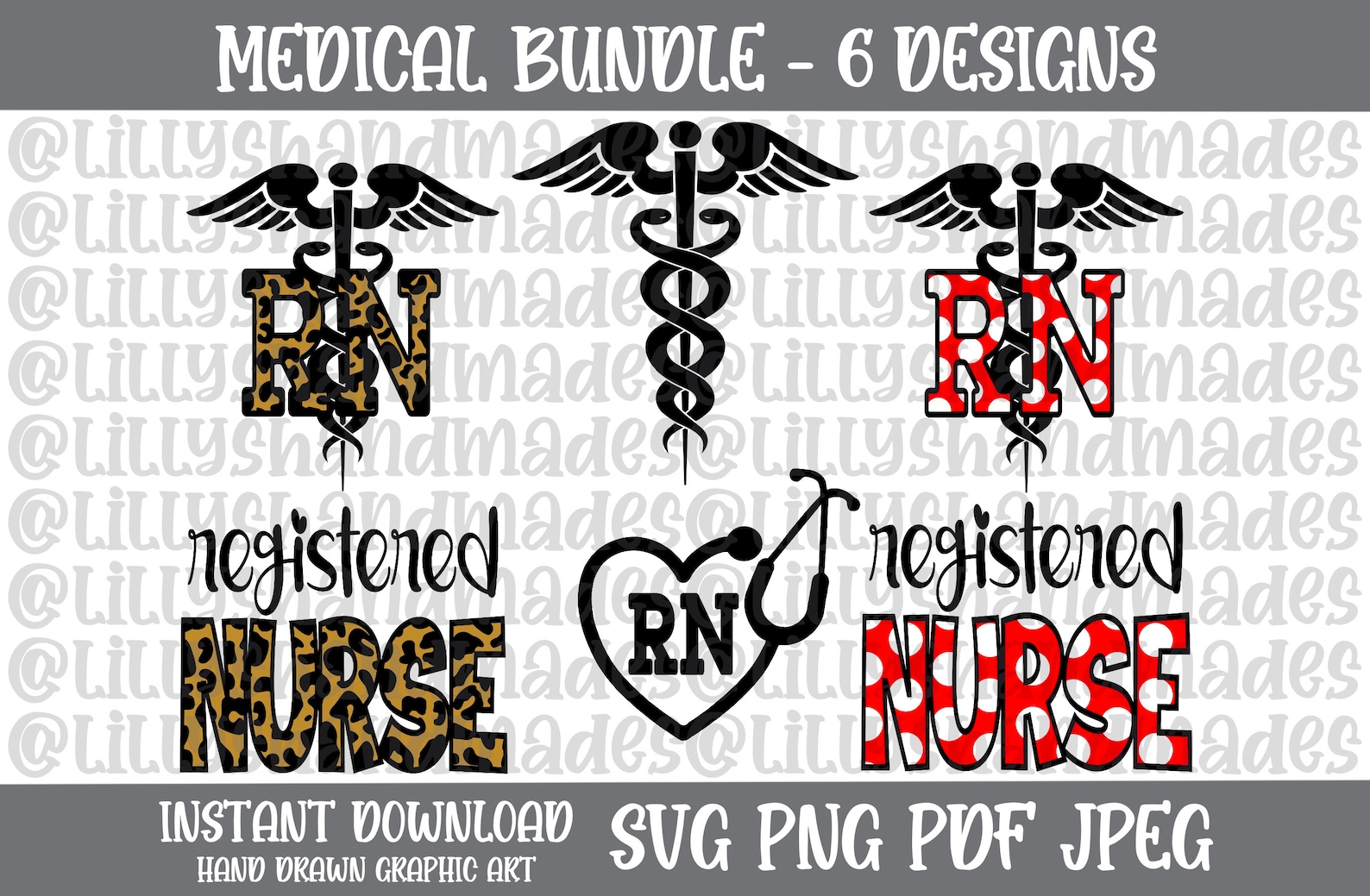 RN Svg Registered Nurse Svg Caduceus Svg Nurse Png Super | Etsy