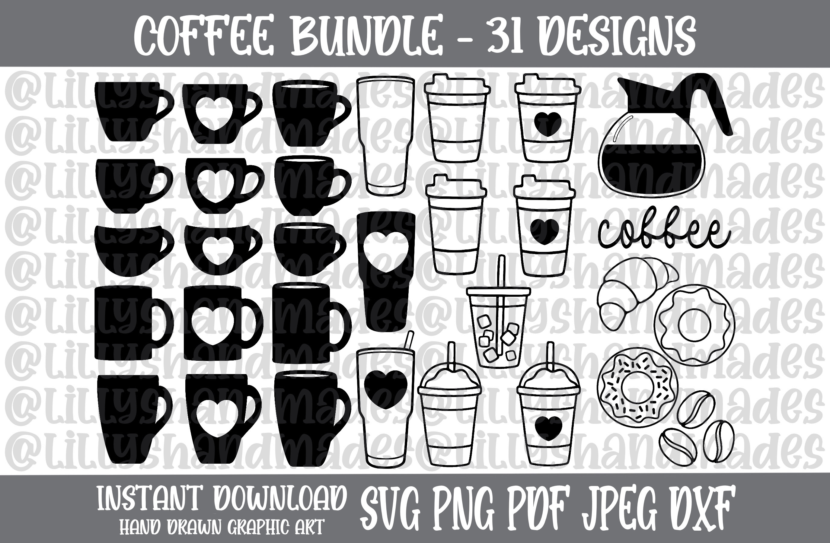 Coffee Svg Bundle Coffee Cup Svg Coffee Mug Svg Coffee | Etsy Canada