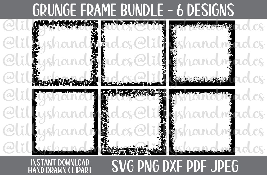 Grunge Frame Svg, Distressed Frame Svg, Frame Border Svg, Grunge Frame ...