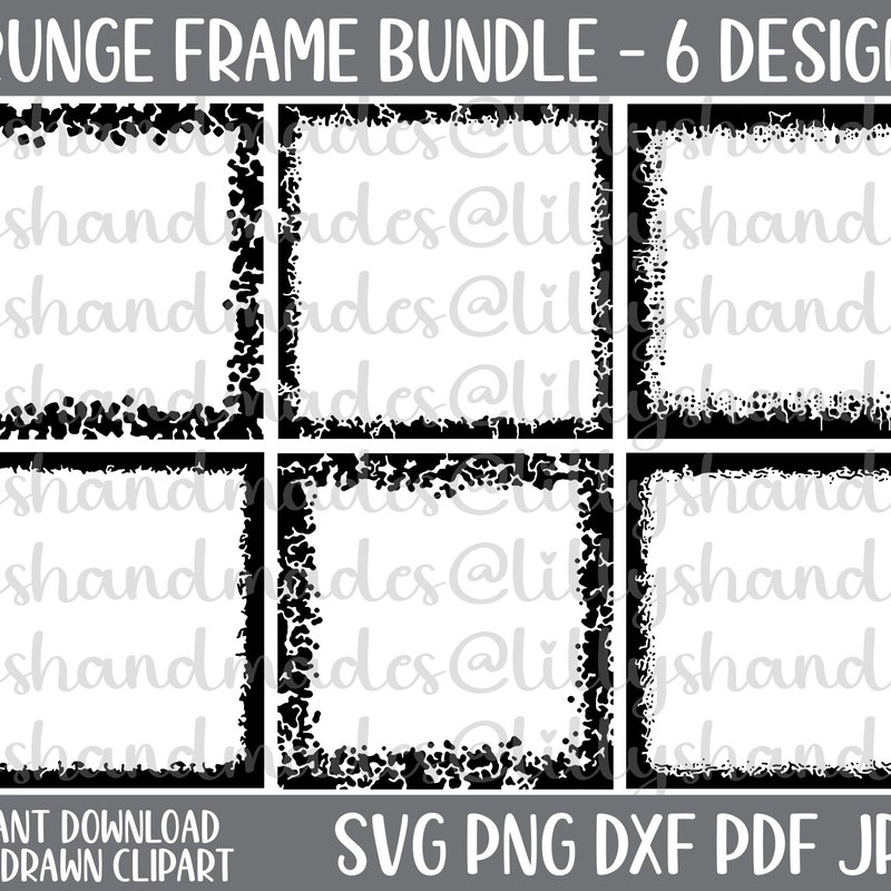 Grunge Square Border - Etsy