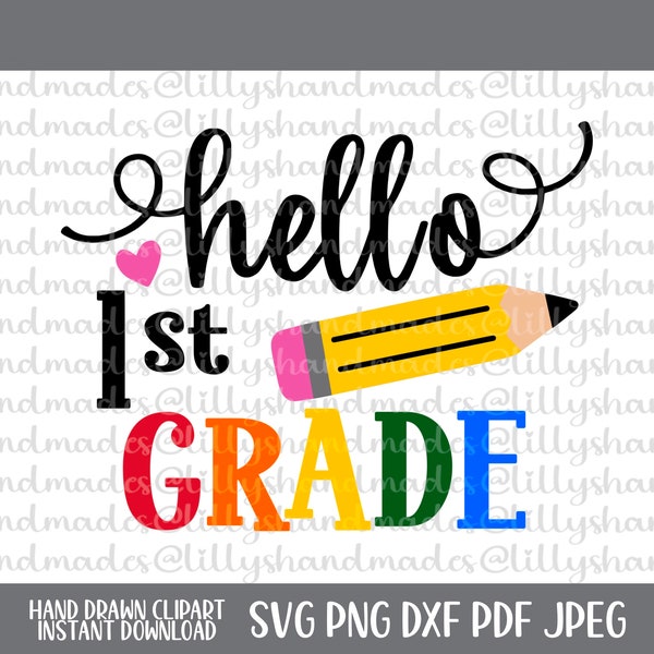 1st Grade Svg - Etsy