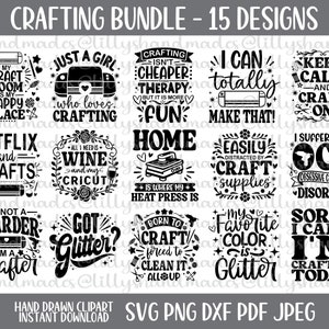 Crafter Svg Bundle, Funny Svg, Crafter Png, Crafting Svg Files for ...
