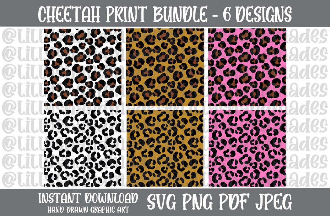 Cheetah Print Svg Bundle, Cheetah Print Png, Cheetah Svg, Cheetah Png ...