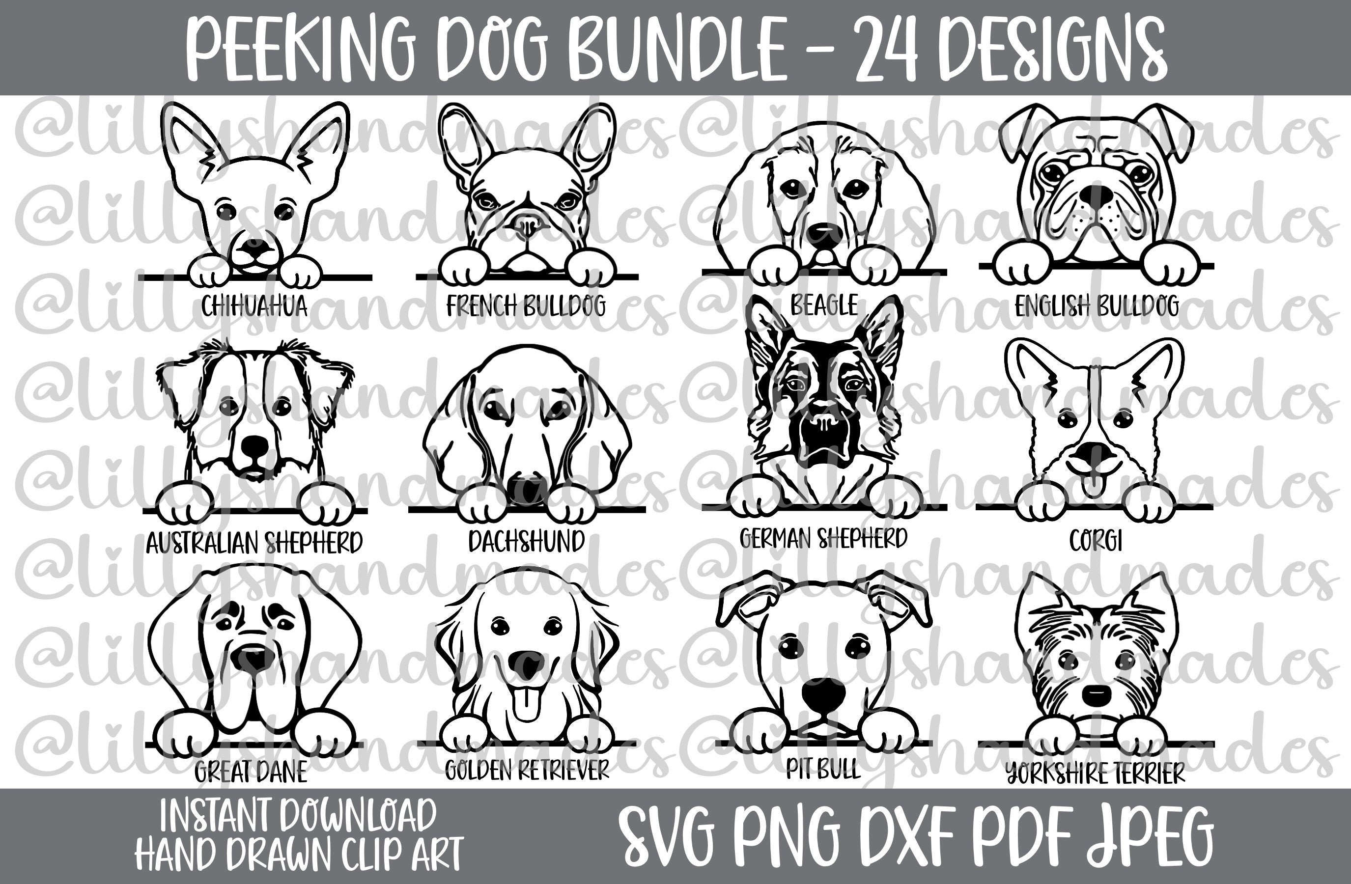 Peeking Dog Svg Bundle Peeking Dog Png Dog Face Svg Dog - Etsy