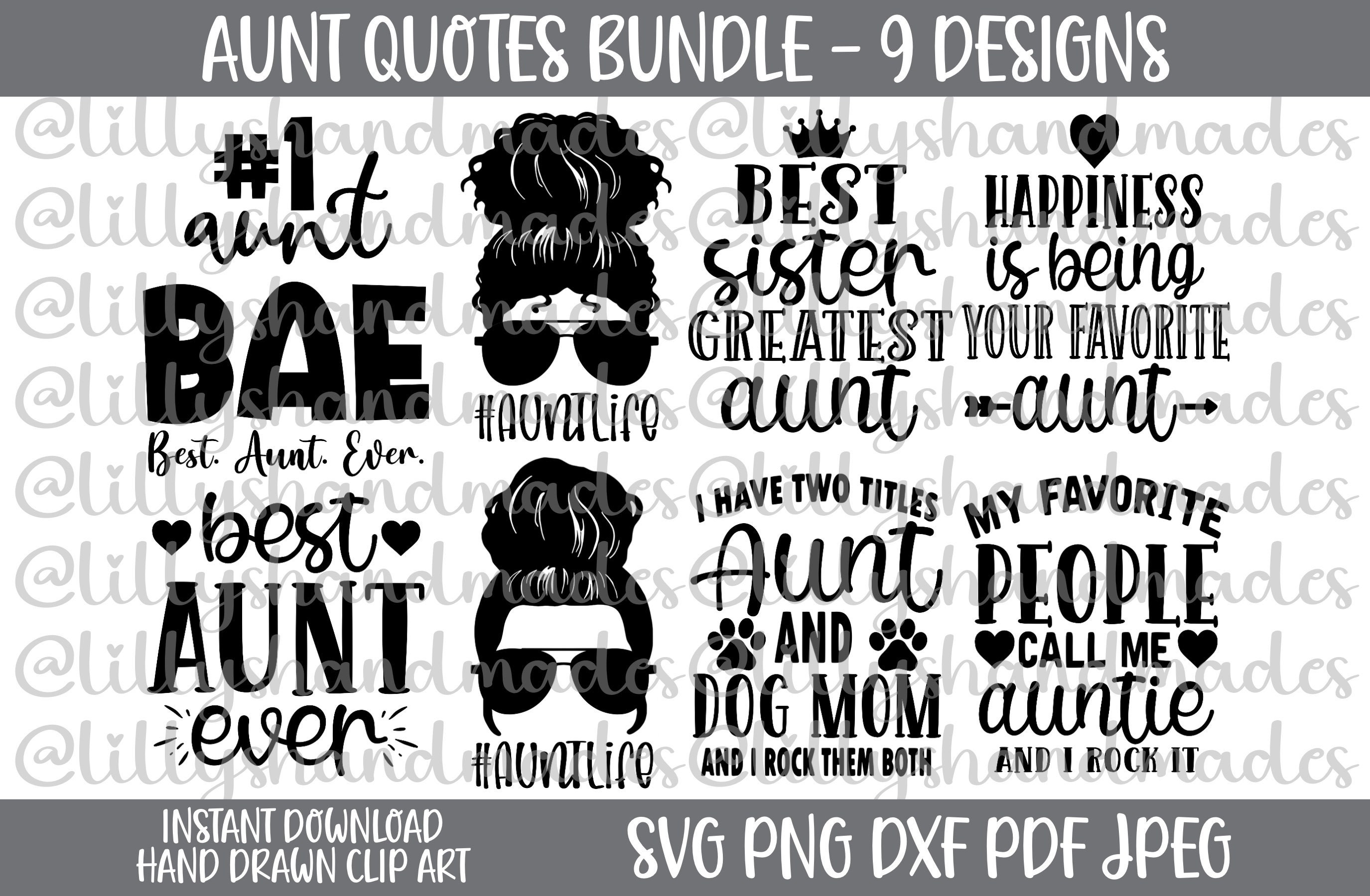 Aunt Svg Files for Cricut Auntie Svg Aunt Squad Svg Aunt Life - Etsy