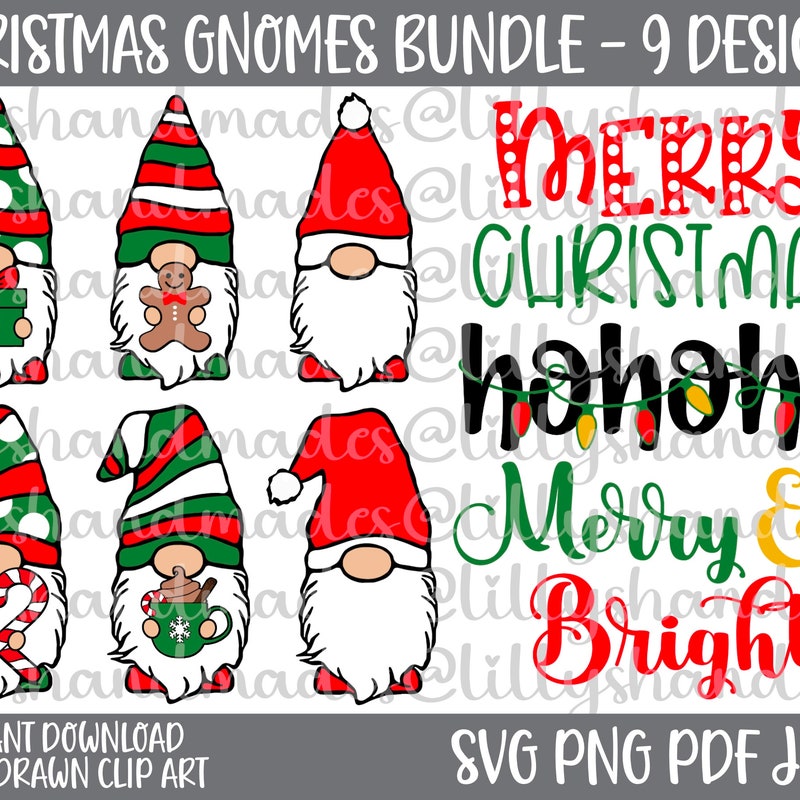 Christmas Gnome Svg - Etsy