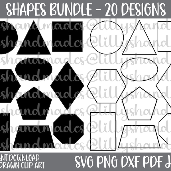 Basic Shapes Svg - Etsy