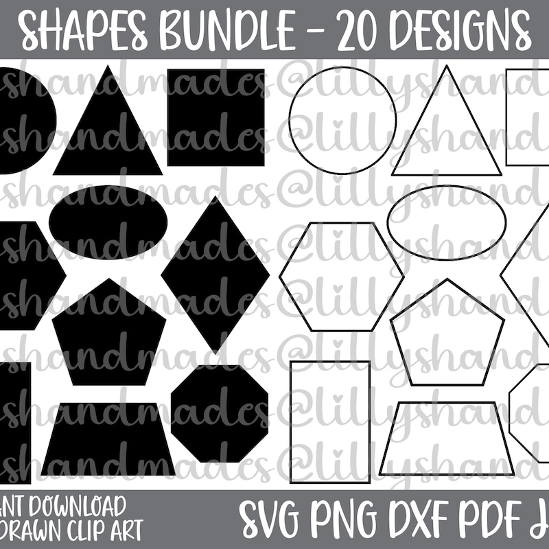 Basic Shapes Svg - Etsy