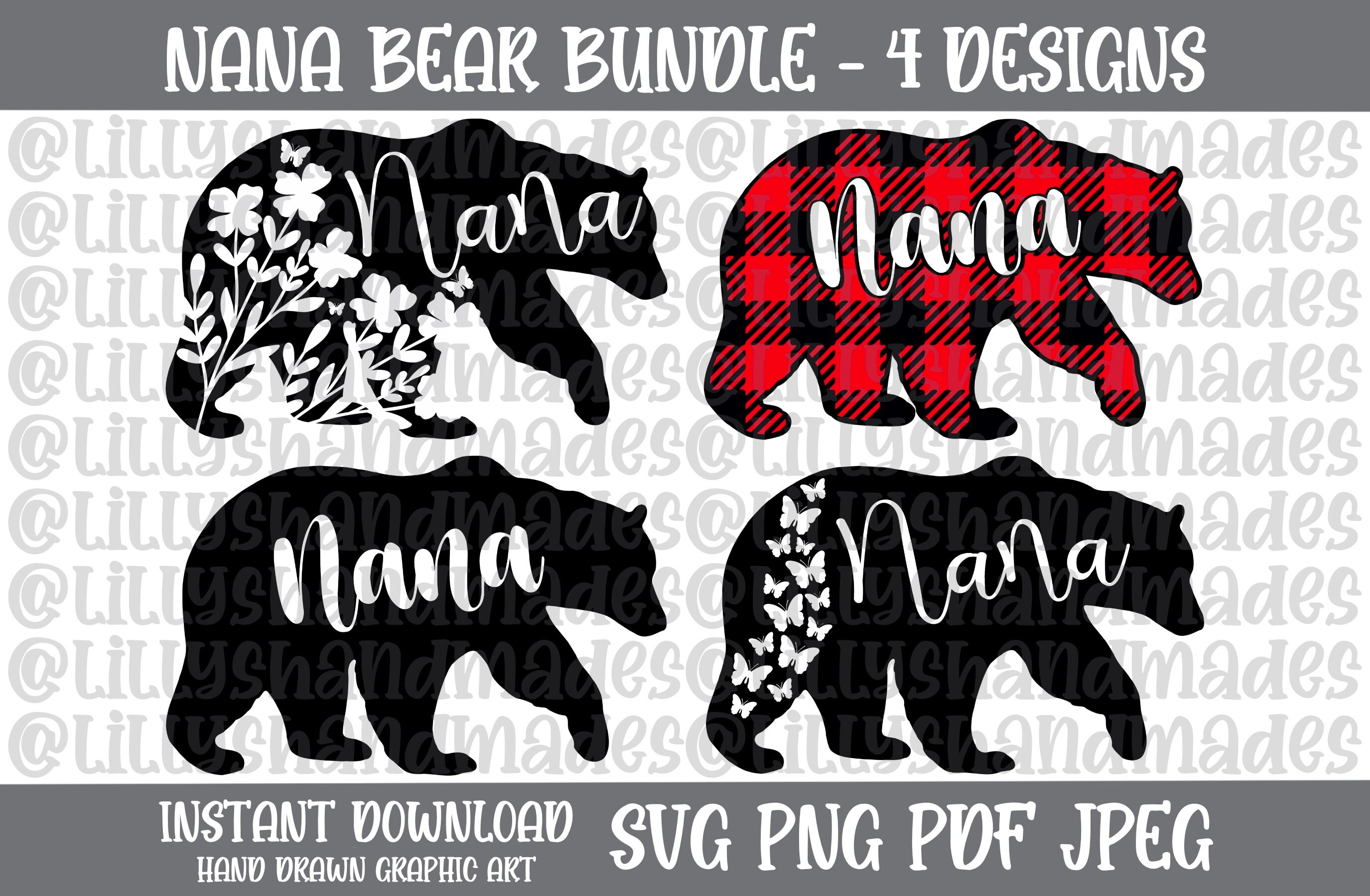 Nana Svg Nana Bear Svg Nana Png Blessed Nana Svg Nana | Etsy UK
