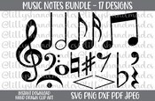 Musical Notation PNG, JPG, SVG Music Symbols Clip Art Printable Bundle ...