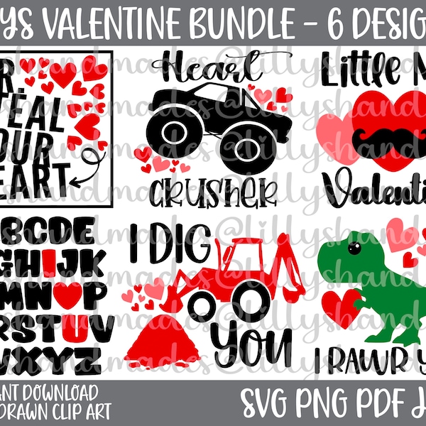 Valentine Transfer Boy - Etsy