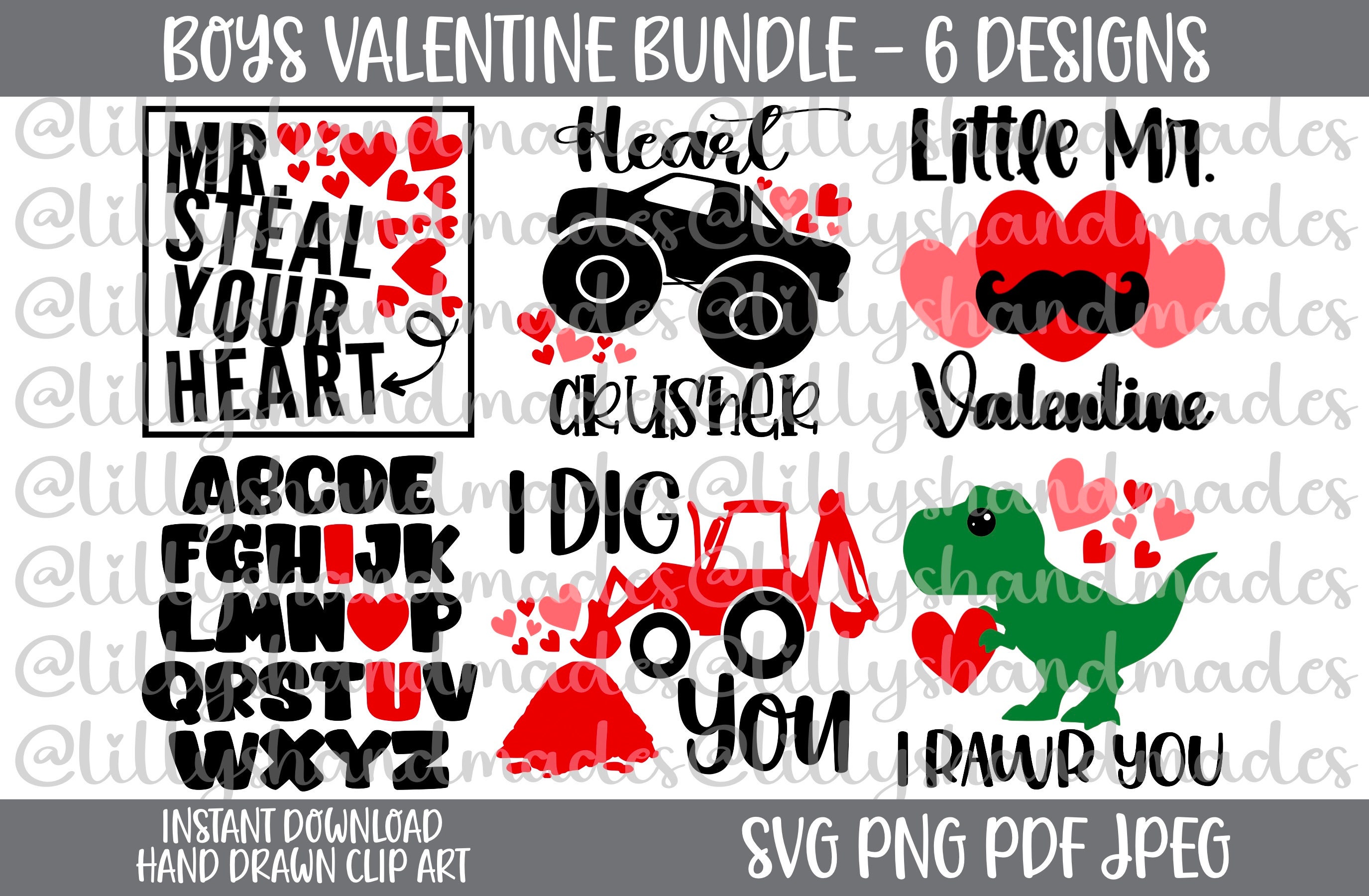 Boys Valentine Svg Boy Valentine Svg Valentine Monster Truck - Etsy