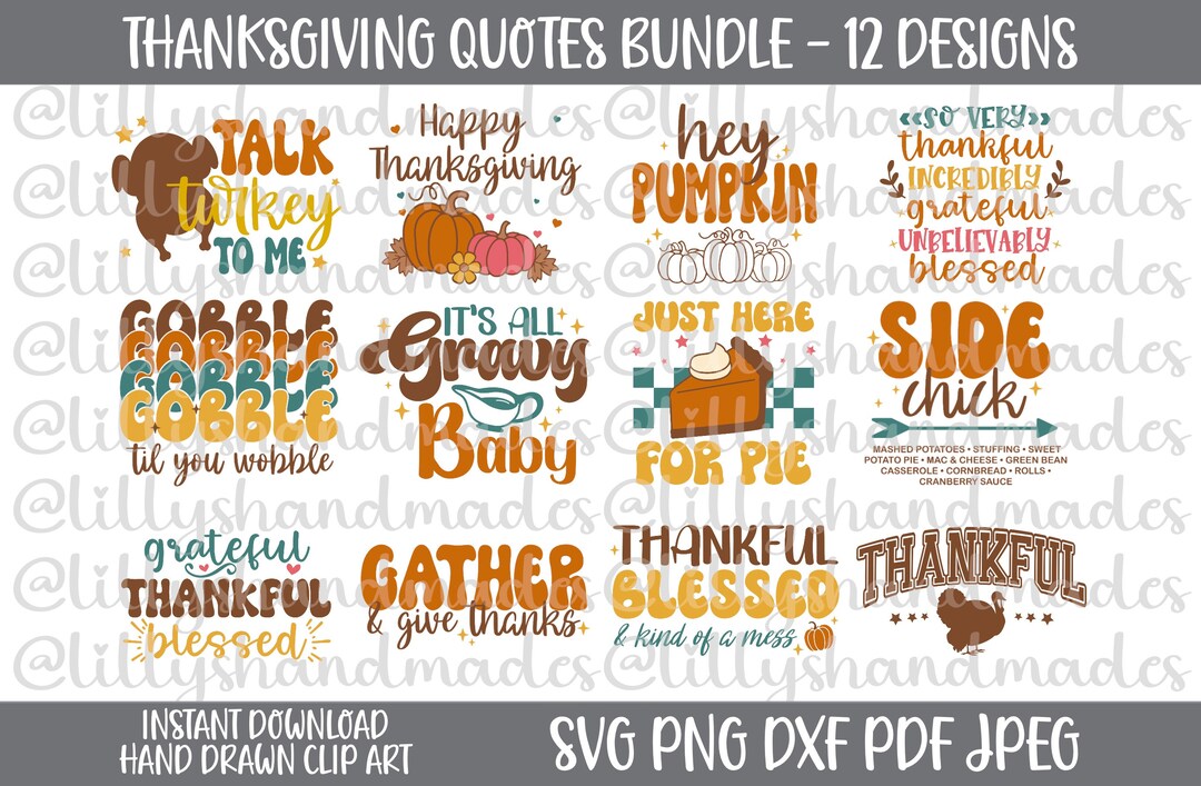 Happy Thanksgiving Svg Thankful Svg Gobble Til You Wobble Svg Grateful ...
