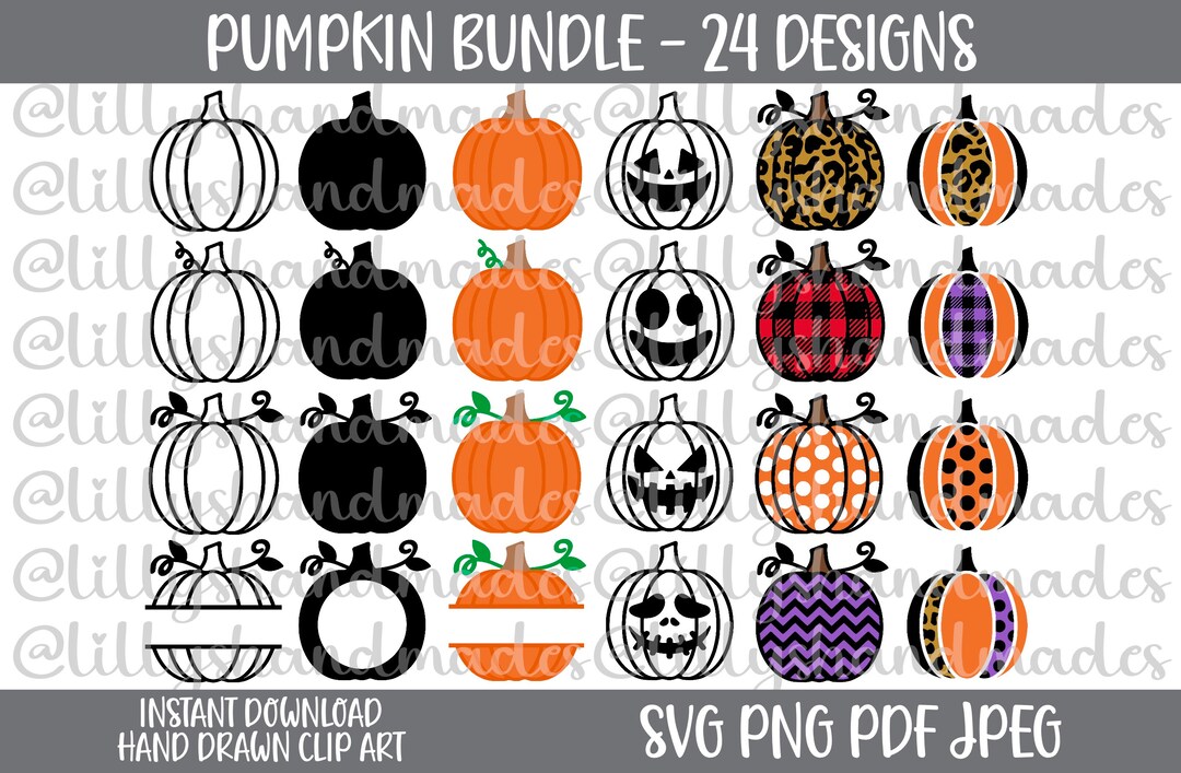 Pumpkin Svg Bundle, Fall Svg Bundle, Pumpkin Png Pumpkin Face Svg ...