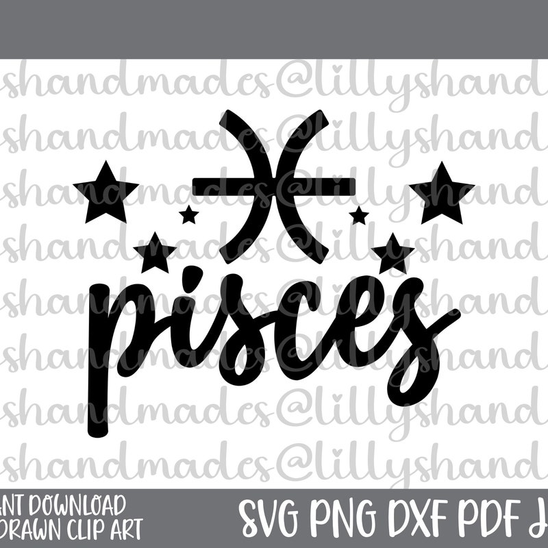 Pisces Stencil - Etsy