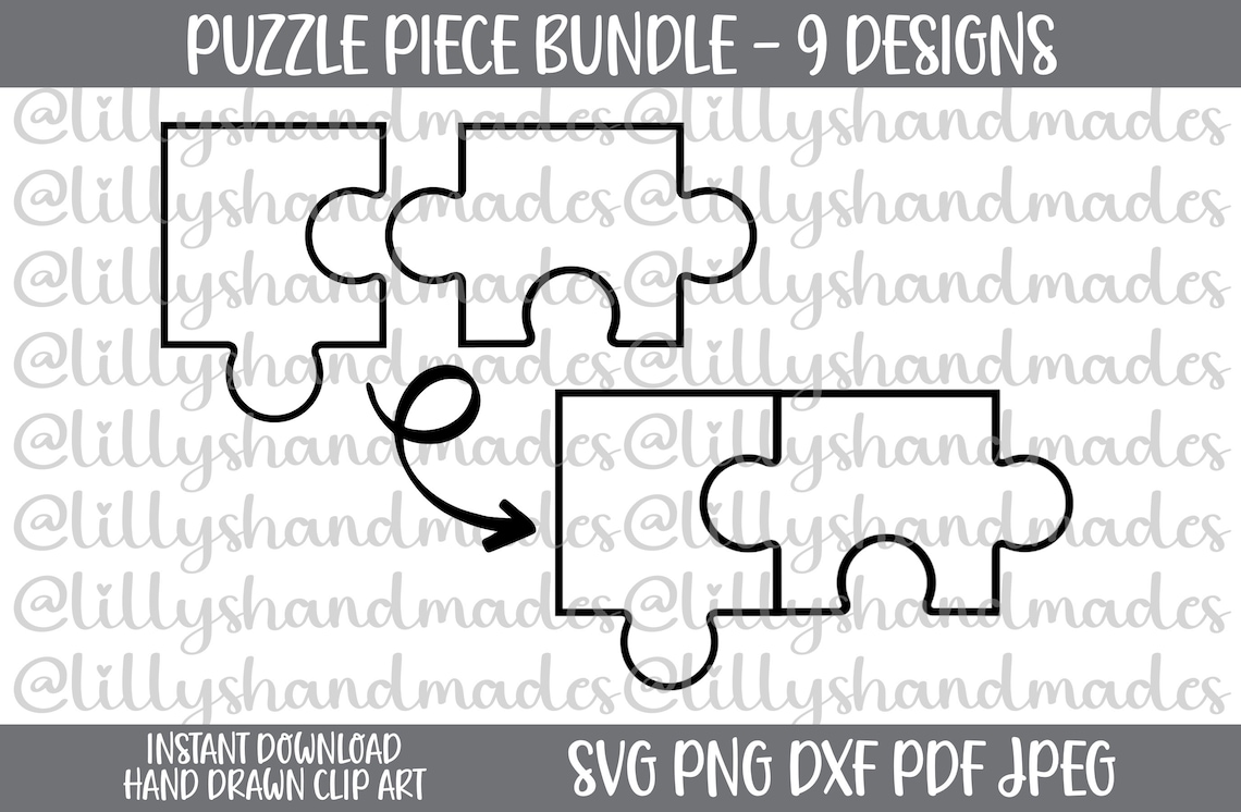 Puzzle Svg Bundle Puzzle Piece Svg Puzzle Piece Clipart - Etsy