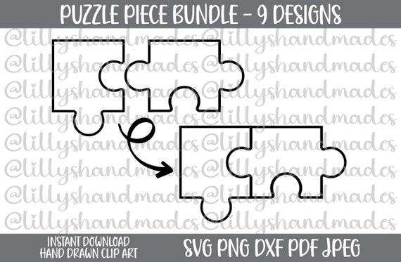 2 Puzzle Pieces Clip Art