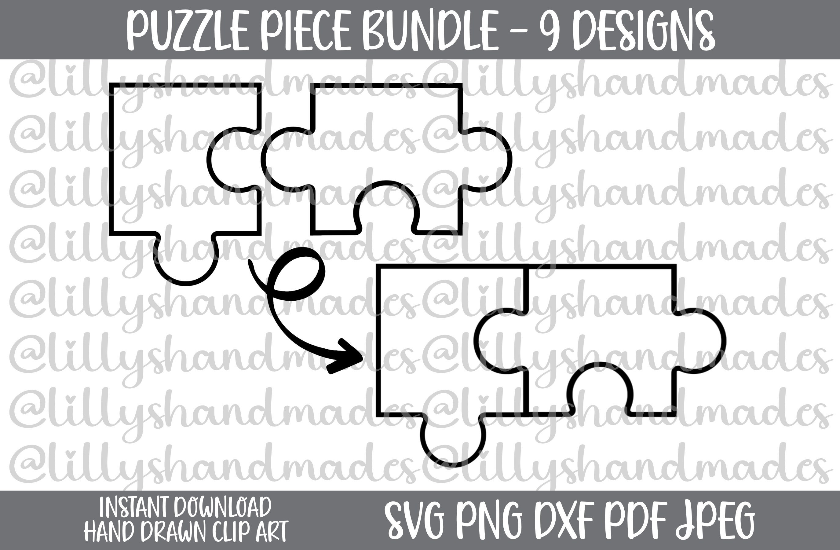 Puzzle Svg Bundle Puzzle Piece Svg Puzzle Piece Clipart - Etsy