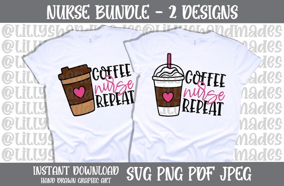 Nurse Coffee Svg Nurse Svg Files for Cricut CNA Svg Nurse | Etsy