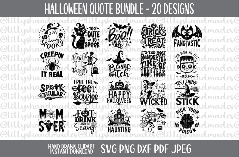Halloween Svg Bundle, Cute Ghost Svg, Halloween Cat Svg, Spooky Season ...