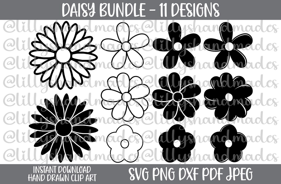 Daisy Svg Bundle Daisy Png Bundle Daisy Vector Bundle Daisy - Etsy
