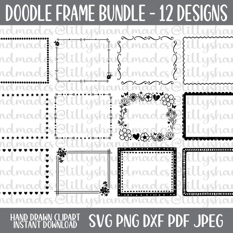 Rectangle Frame Svg - Etsy