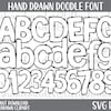 Doodle Alphabet: Transparent PNG SVG Letters for Cricut (digital ...