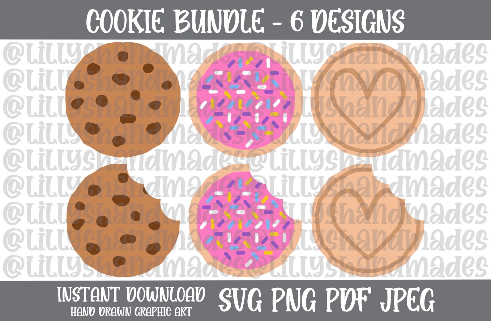 Cookies Svg Chocolate Chip Cookie Svg Sugar Cookie Svg | Etsy