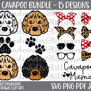 Cavapoo Svg Bundle, Cavapoo Png, Cavapoo Clipart, Cavapoo Sticker Png ...