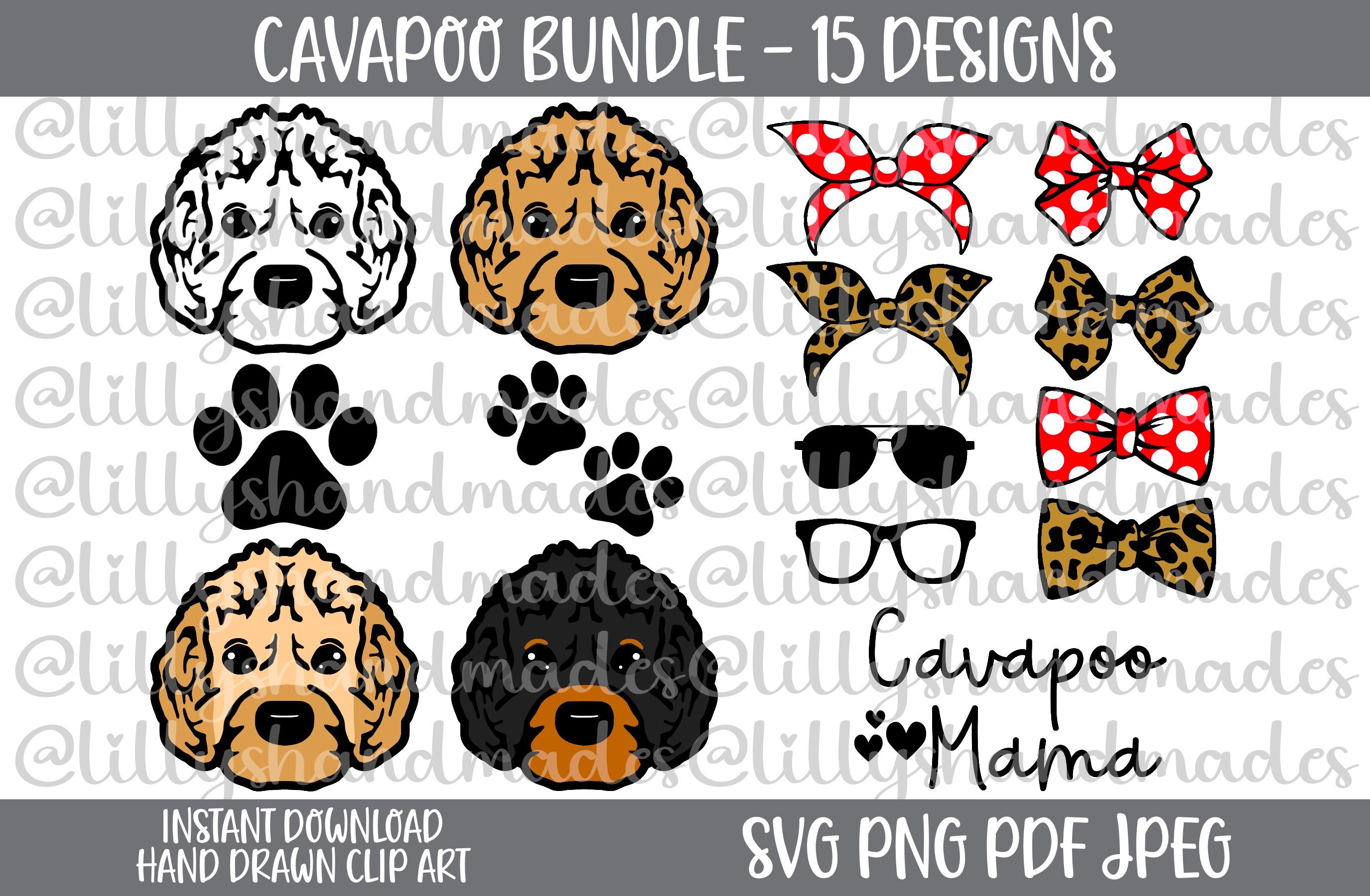 Cavapoo Svg Bundle Cavapoo Png Cavapoo Clipart Cavapoo - Etsy UK