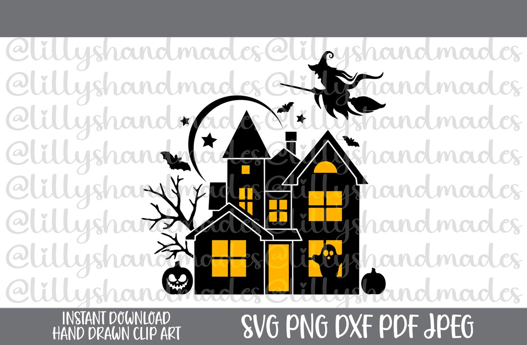 Haunted House Svg, Haunted House Png, Haunted House Clipart, Spooky ...