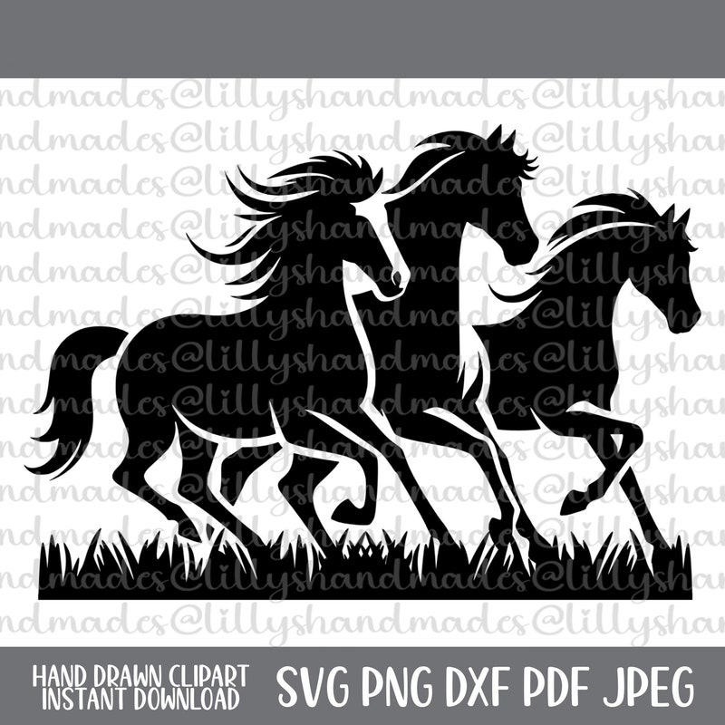 Horses Svg - Etsy