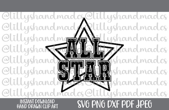 All Star Svg All Star Png All Star Vector Baseball Svg - Etsy