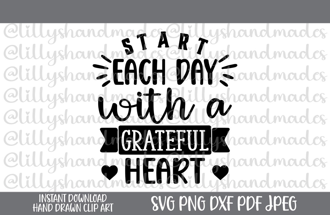 Gratitude Svg, Blessed Svg Thankful Svg, Positivity Svg Give Thanks Svg ...