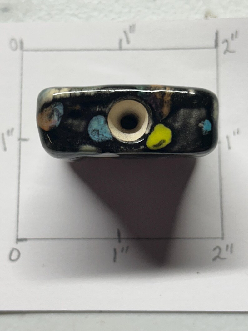 Square Ceramic Smoking Smoke Stone Hand Rolled Cigarette Holder Black ...