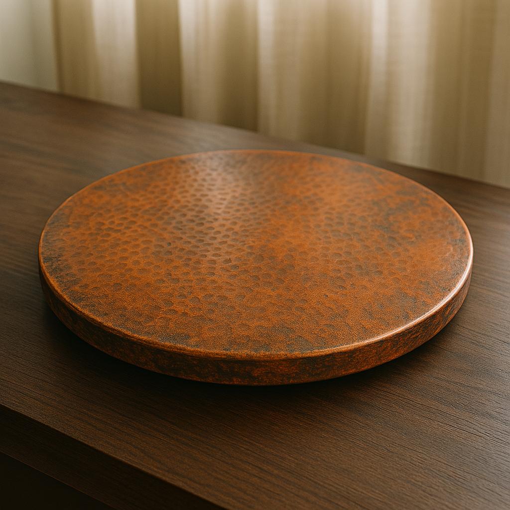 Copper Lazy Susan Bacteriostatic Surface Artisan Made | Natural - Etsy