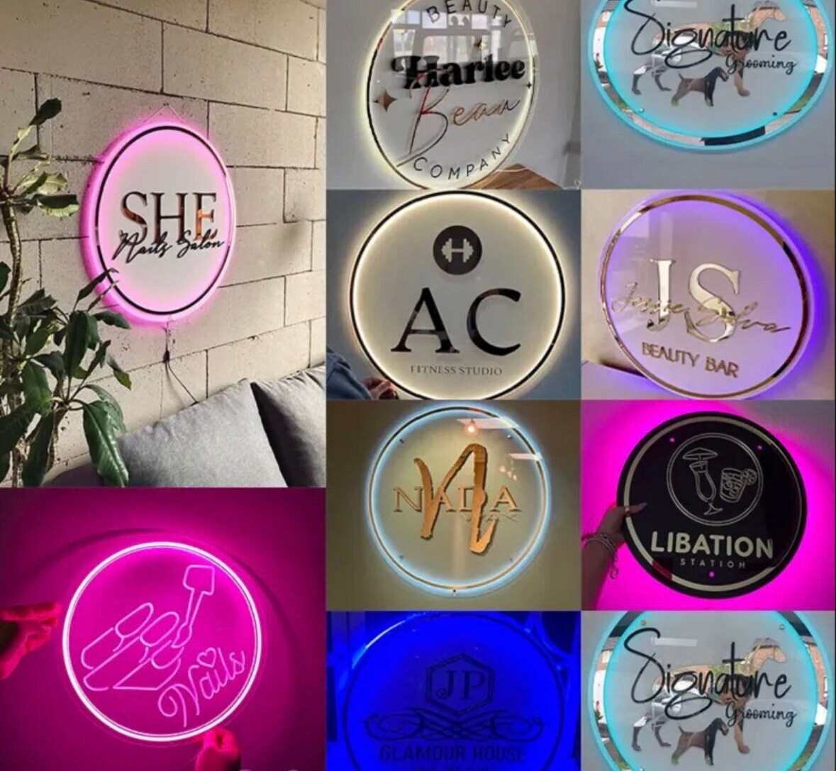 Custom Business Logo Light up Sign 3D Logo Illuminated - Etsy