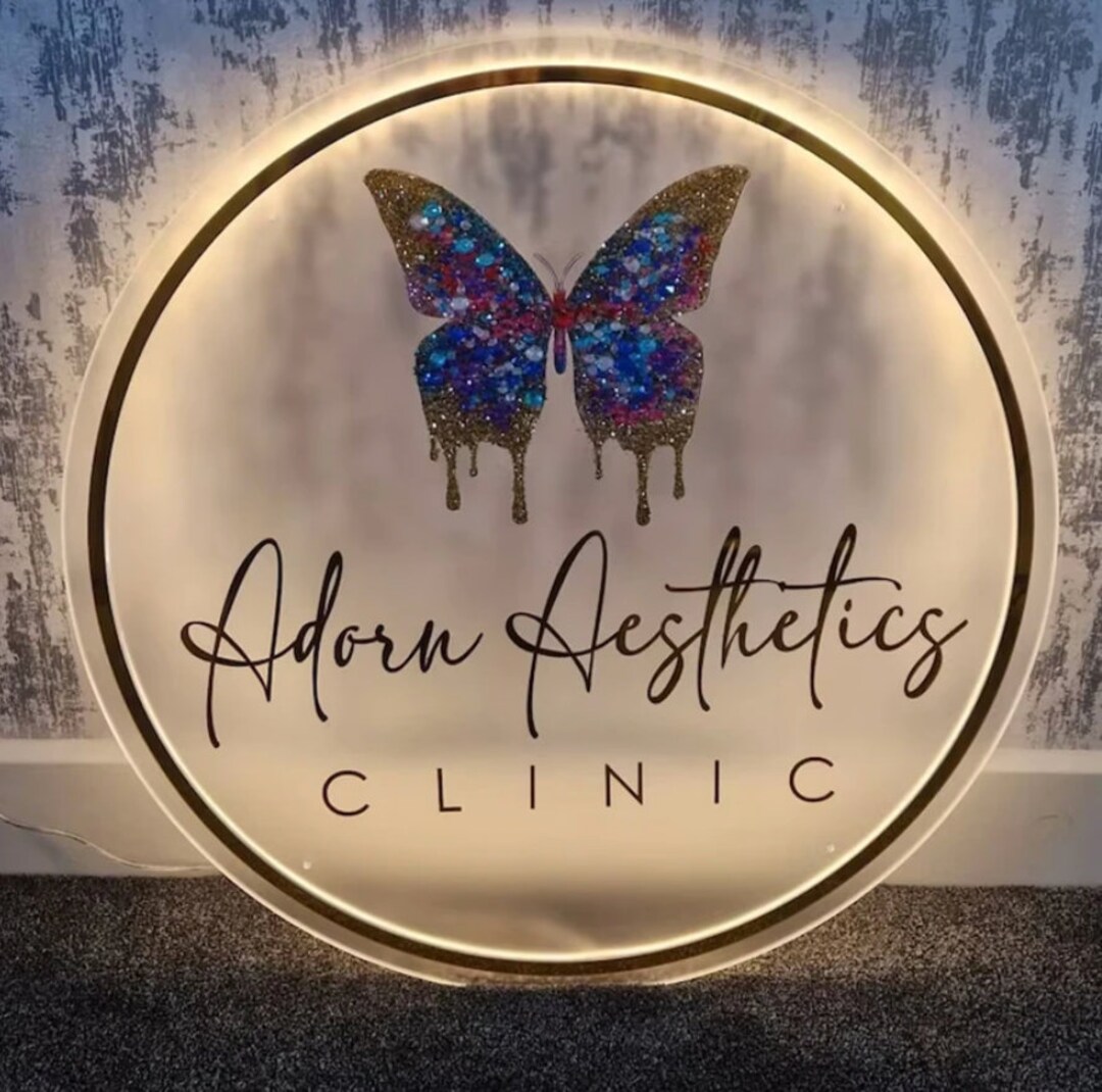 Custom Business Logo, Light up Sign, 3D Logo, Illuminated Signs, Beauty ...