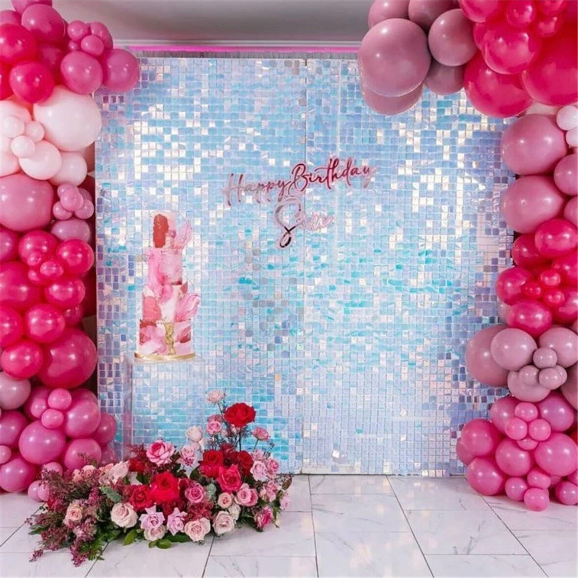 Iridescent Shimmer Sequin Backdrop, Sequin Panel Live Backdrop, Shimmer ...