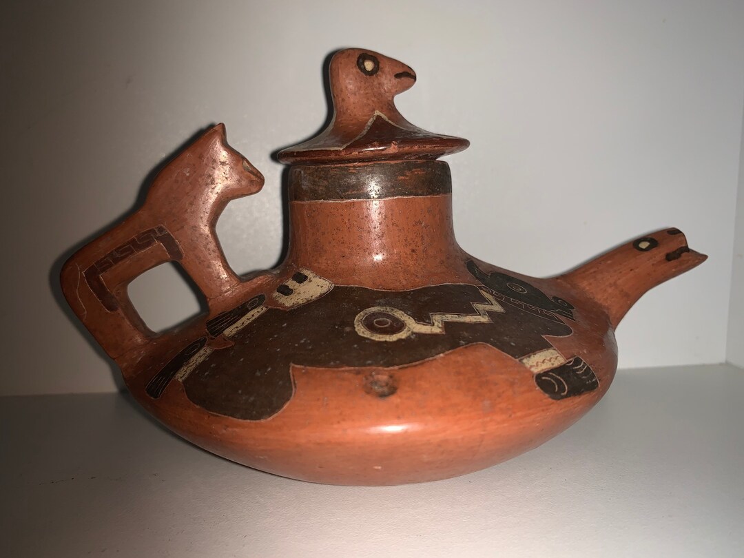 Buy Wari Colima Dog and Bird Effigy Tea Pot Antique Peruvian Online in ...