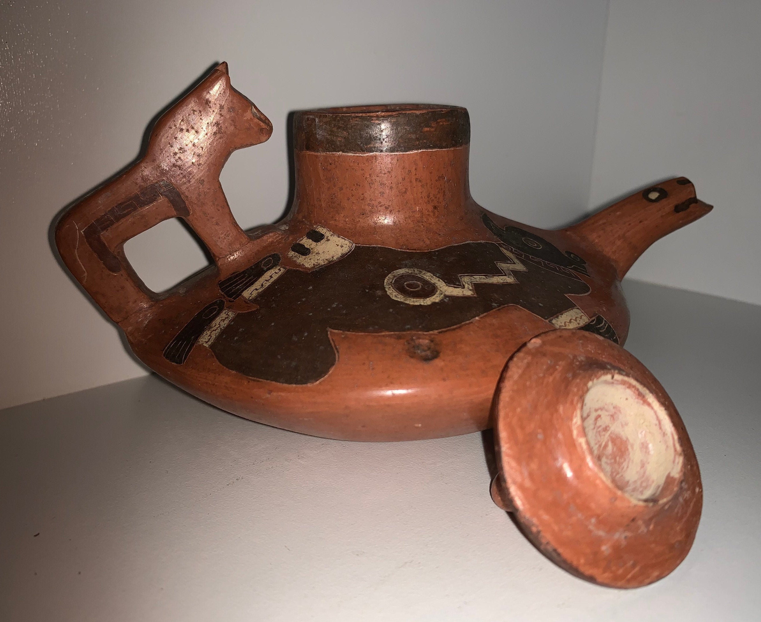 Wari Colima Dog and Bird Effigy Tea Pot Antique Peruvian | Etsy