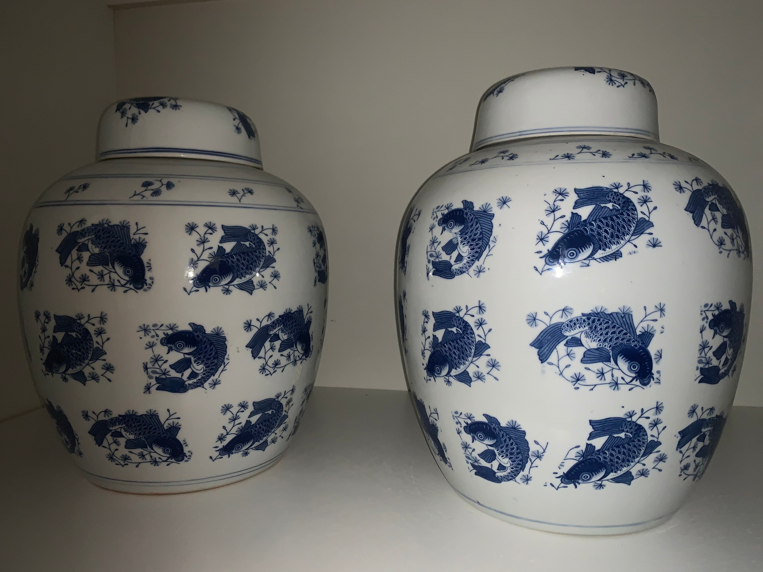 Buy Large Chinese Ginger Jar With Lid Vintage Decorative Ceramic Online ...