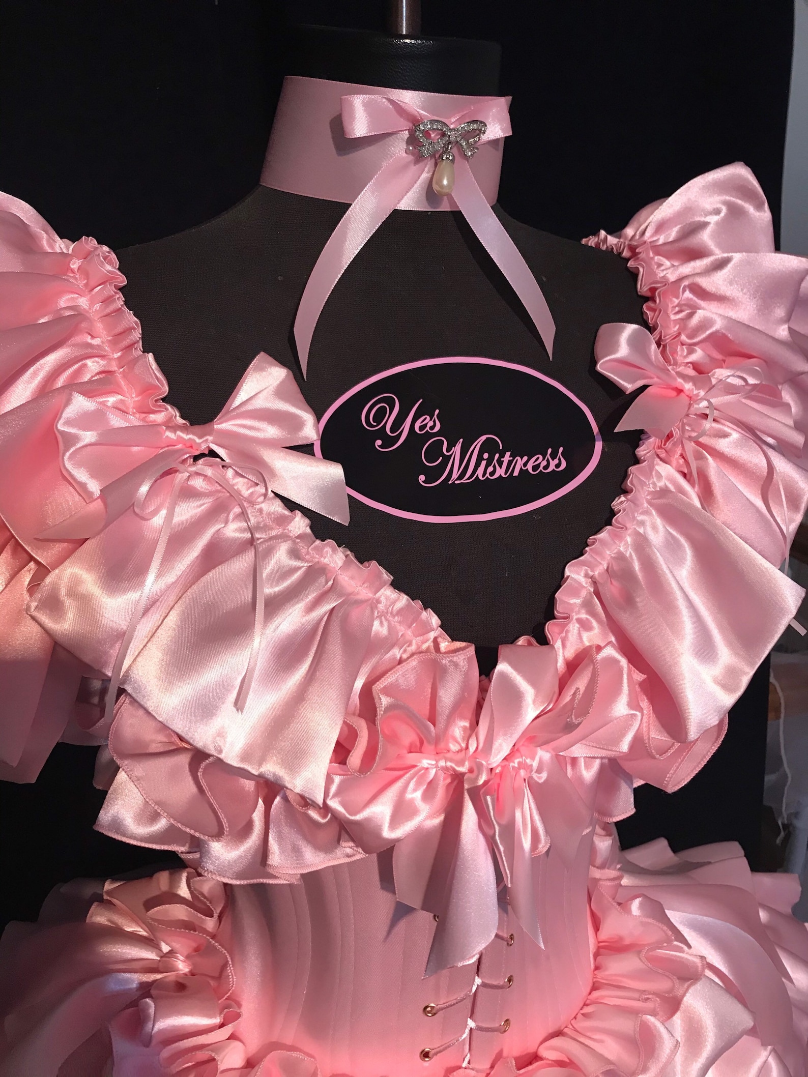 Sissy Satin Dress - Lockable. by the Luxury Brand Yes Mistress - Etsy
